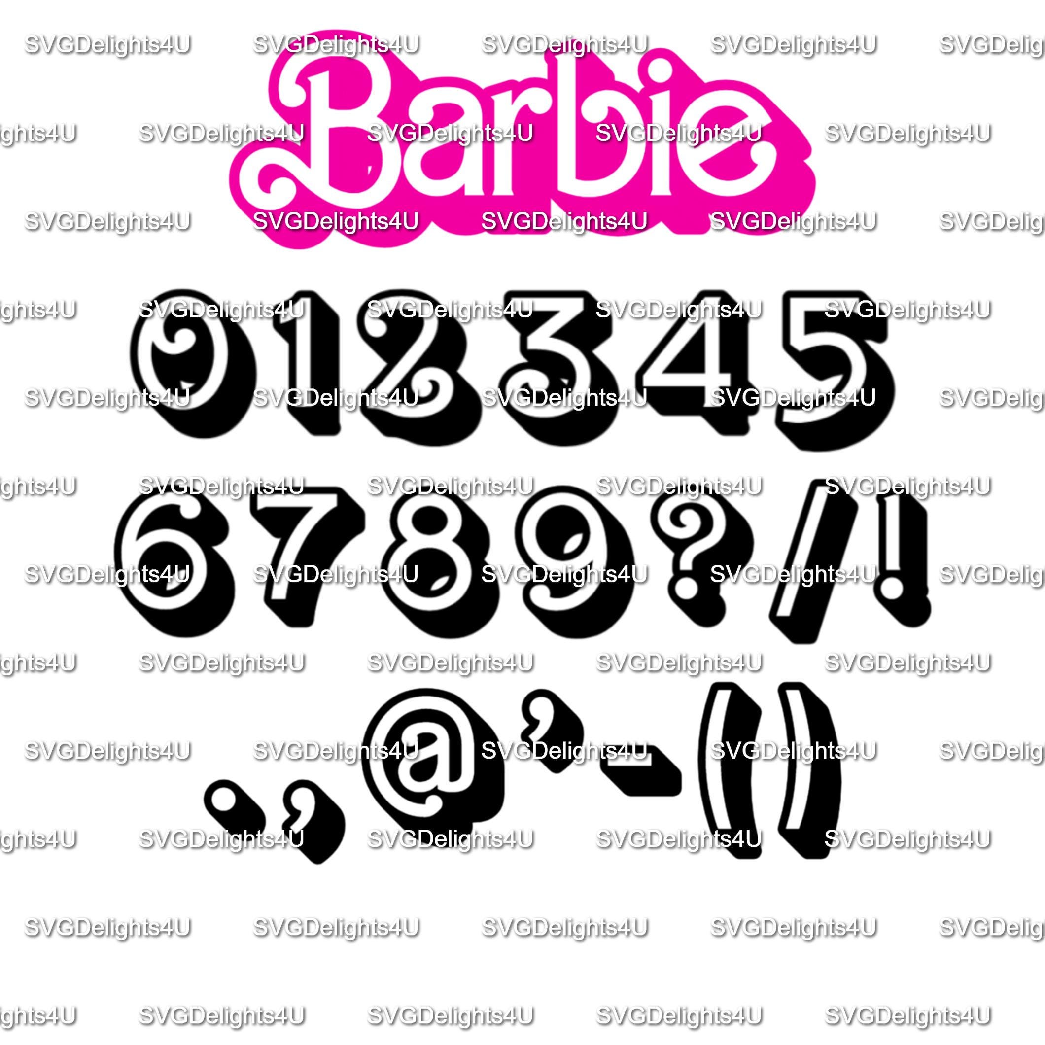 Barbie Movie Font SVG Full Alphabet, Numbers, and Special Characters ...