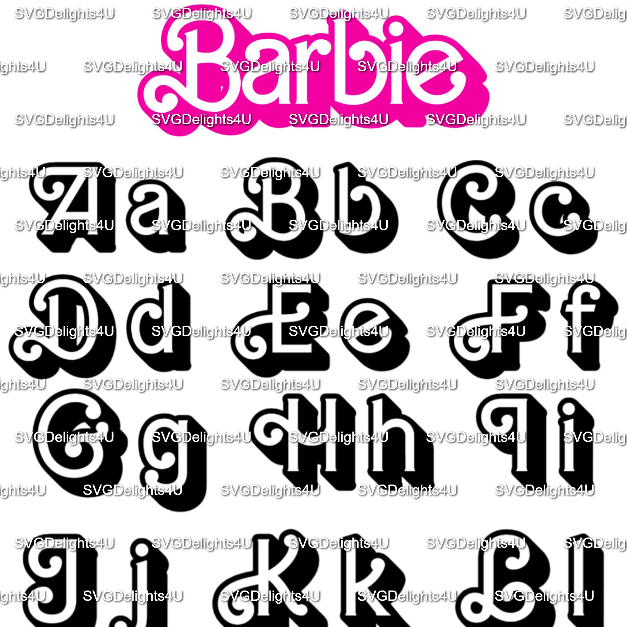 Barbie Movie Font SVG Full Alphabet, Numbers, and Special Characters ...