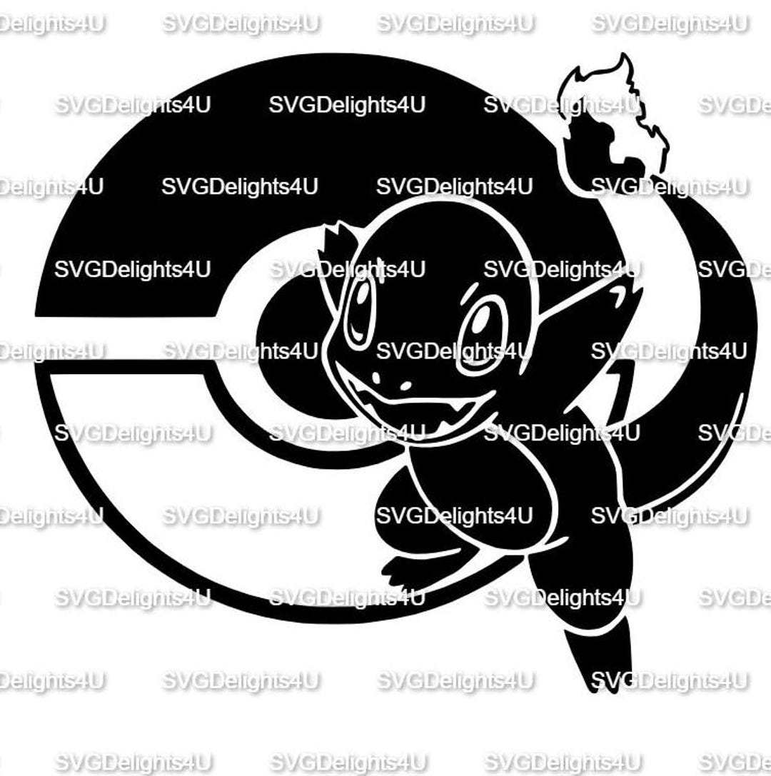 Charmander and Pokeball Pokemon Pokemon Go SVG Logo - Etsy