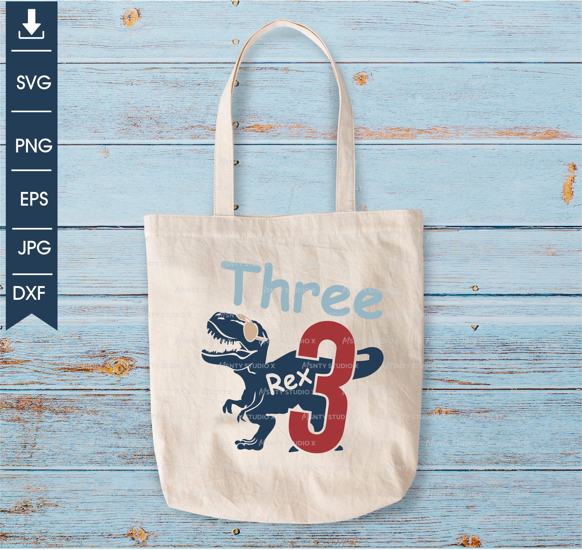 Three Rex Svg Dinosaur Birthday Svg 3rd Birthday Svg Third | Etsy