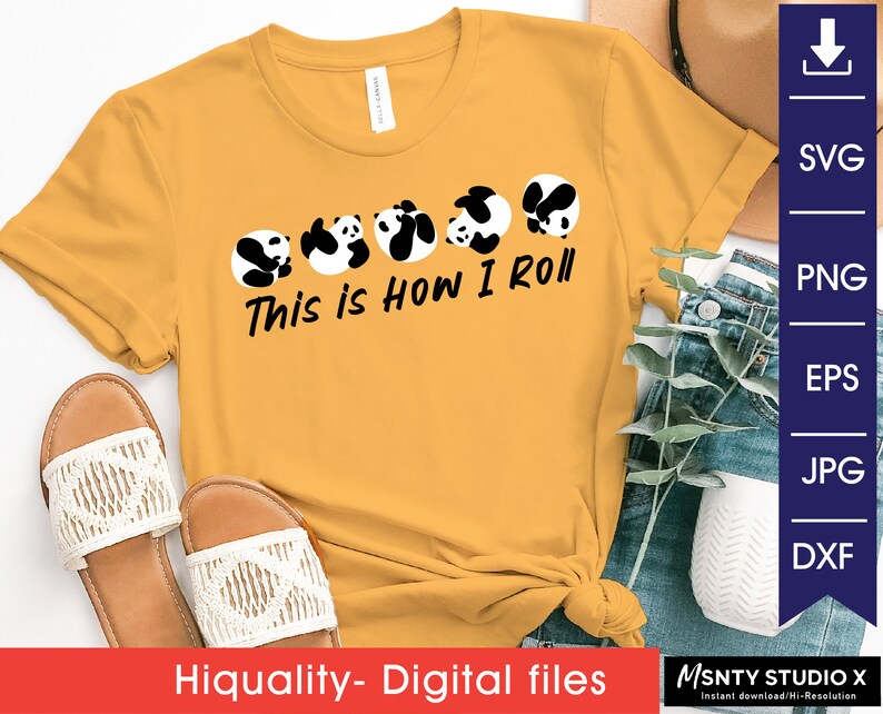 This is How I Roll Panda SVG ,cut File ,panda Svg, Cute Rolling Panda ...