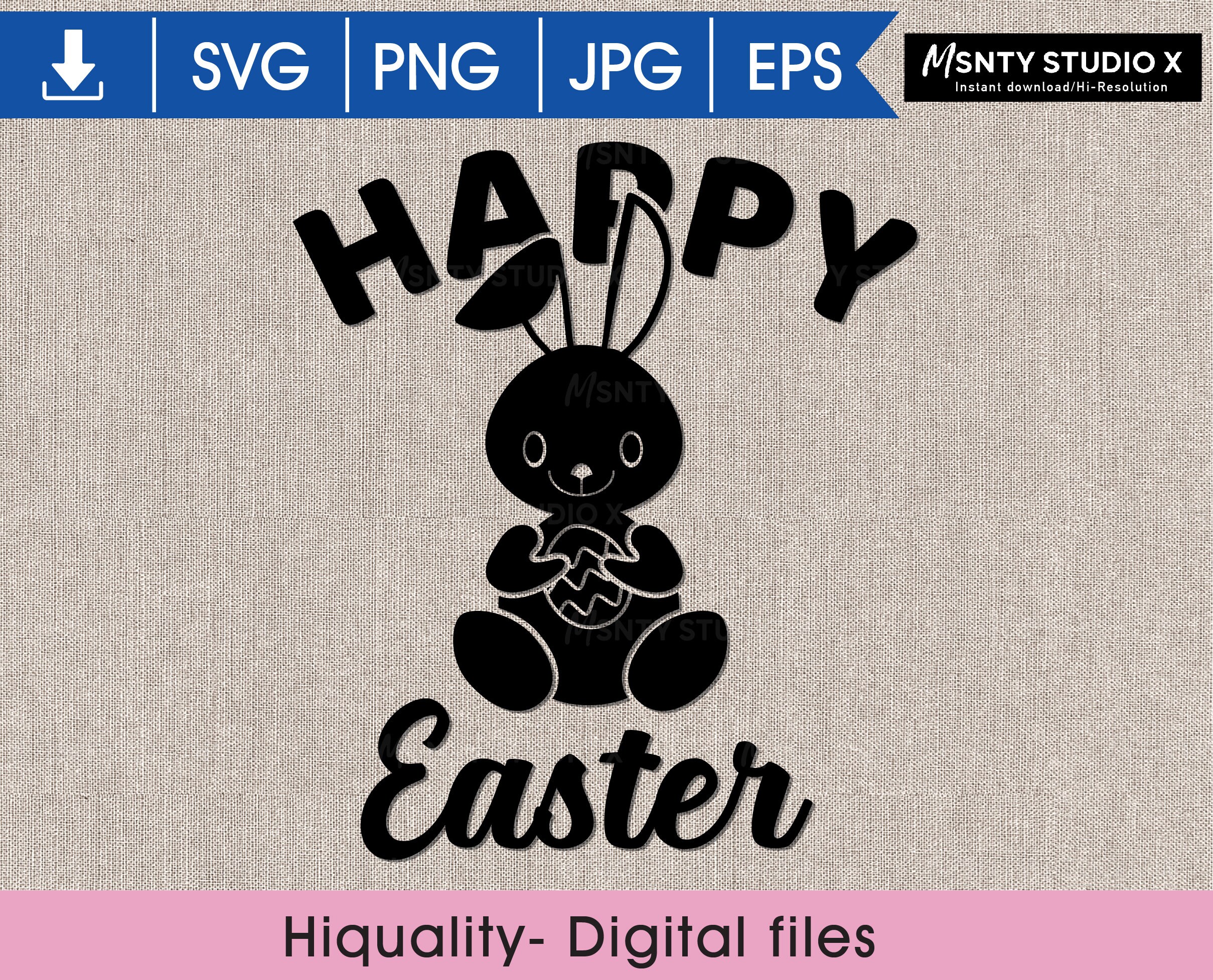 Happy Easter Svgbunny Svg easter Bunny Svg easter Bunnies | Etsy