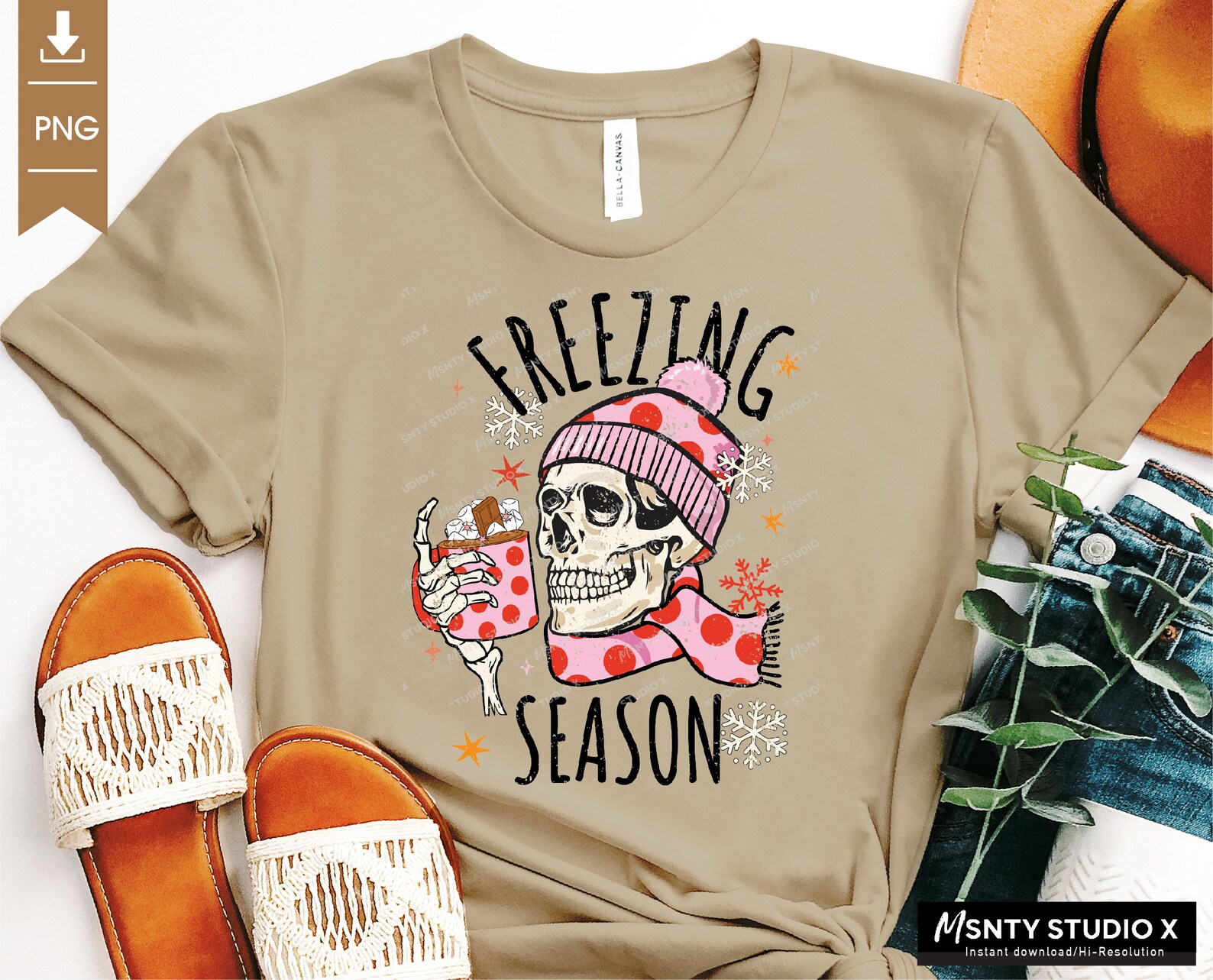Freezing Season Png PNG Skull PNG Skellie Winter Png - Etsy