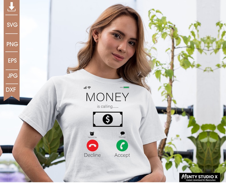 Money is Calling Svg incoming Call Money SVG Funny T-shirt - Etsy