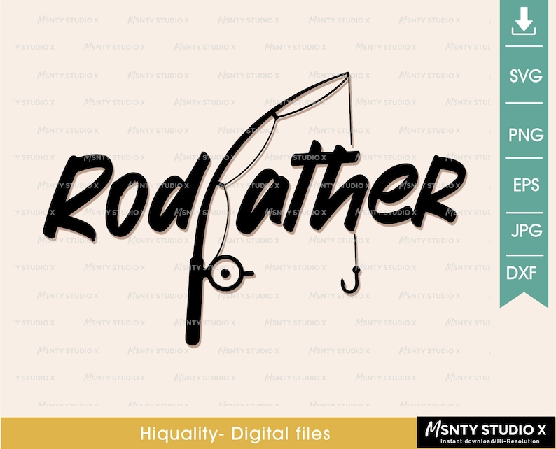 Rodfather Funny Dad Fishing Svg father Day Svg Fishing Svg - Etsy