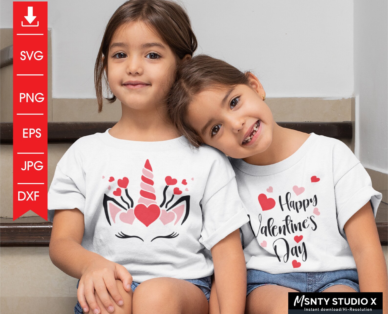 Valentine Unicorn Bundle Svgunicorn Face Svg Valentine Heart - Etsy