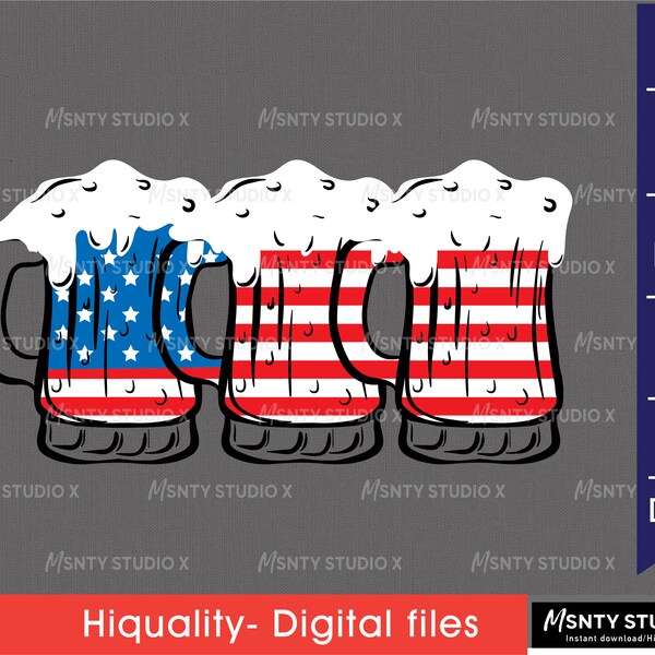 Beer American Flag Svg - Etsy