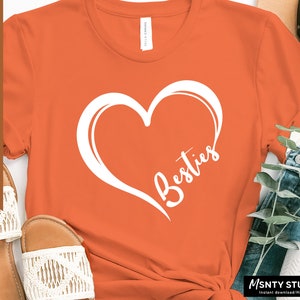 Besties Heart Svg ,best Friend Svg, Hand Drawn Heart Svg, Best Friend ...