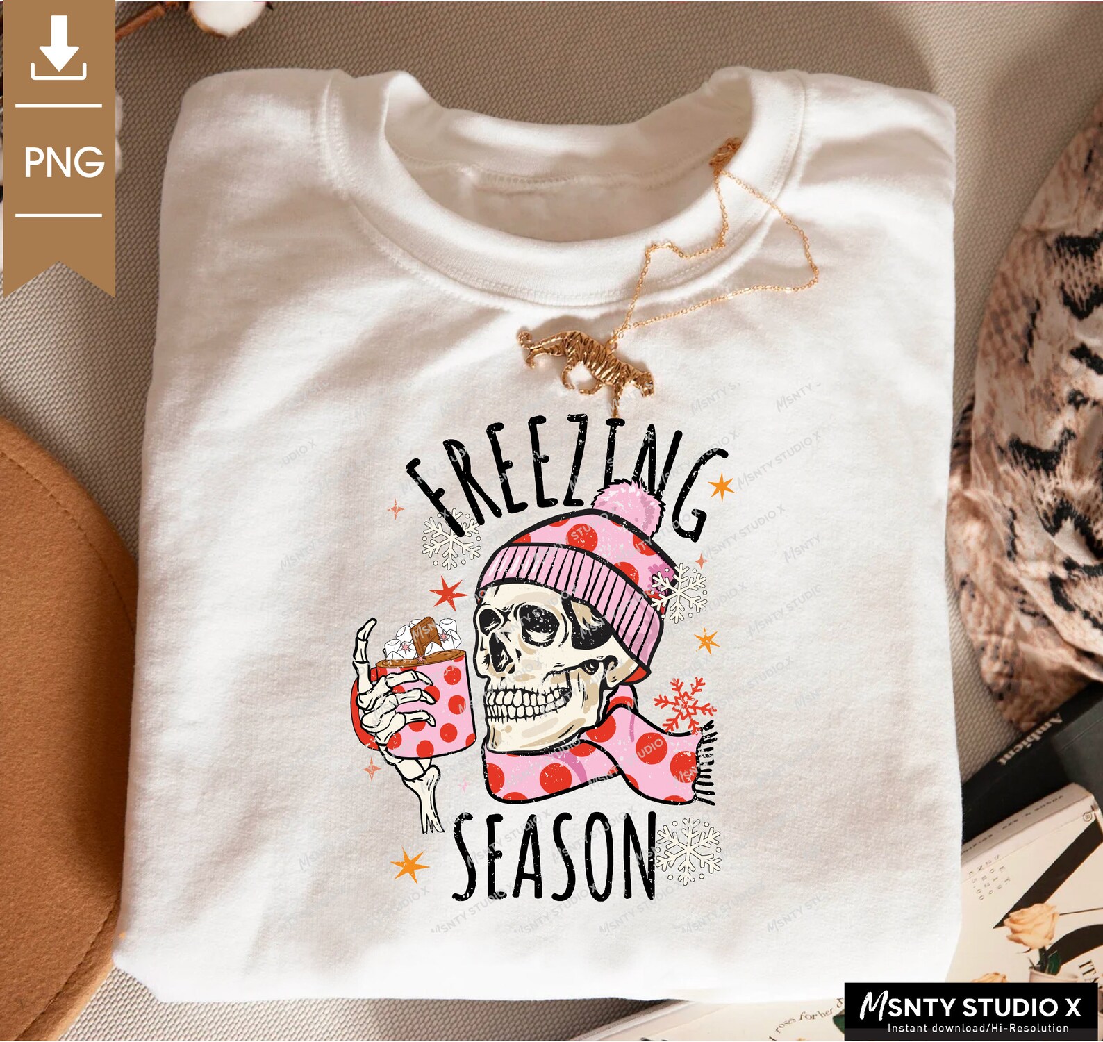 Freezing Season Png PNG Skull PNG Skellie Winter Png - Etsy