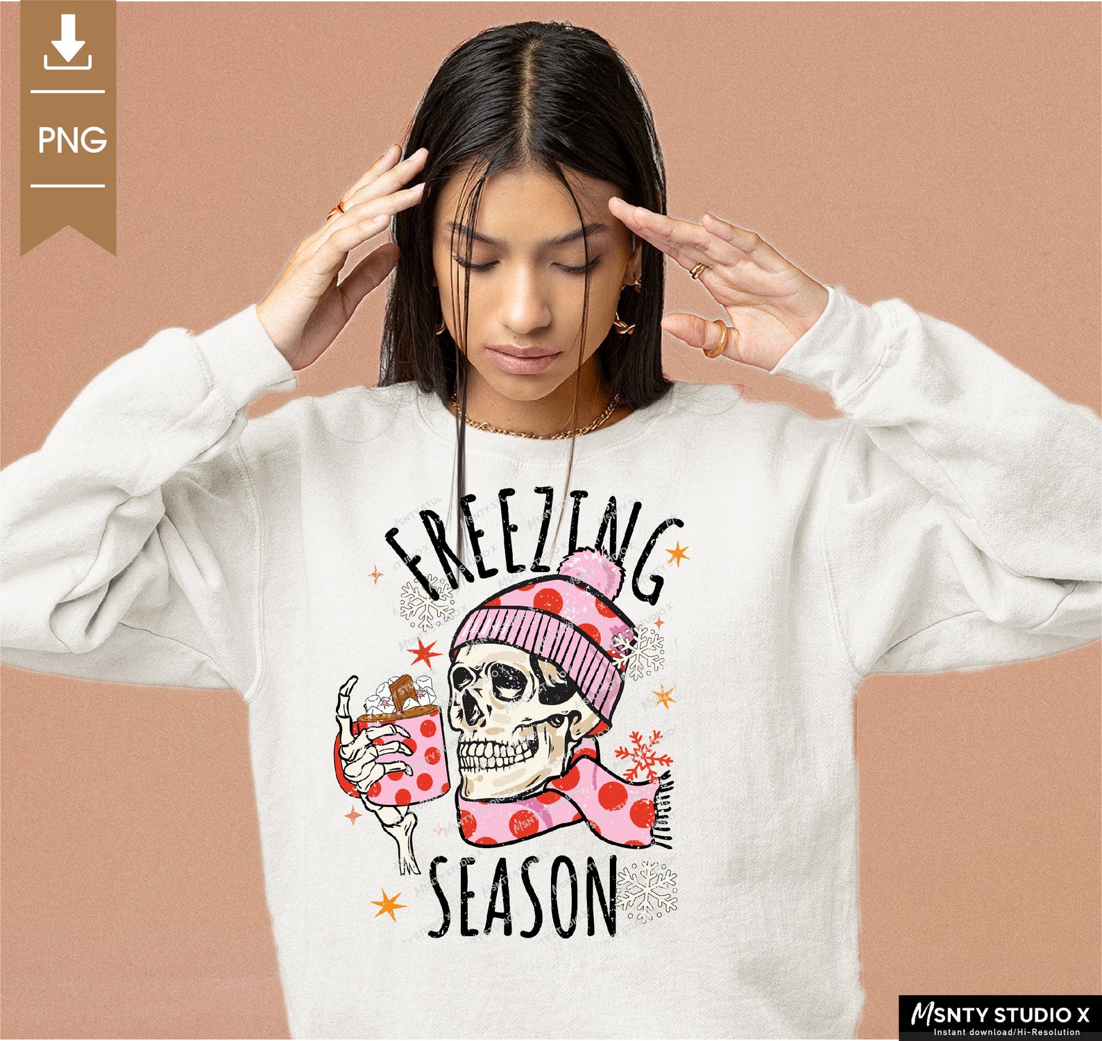 Freezing Season Png PNG Skull PNG Skellie Winter Png - Etsy