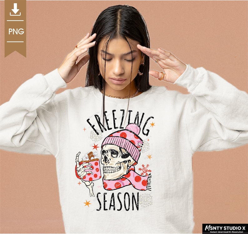 Freezing Season Png PNG Skull PNG Skellie Winter Png - Etsy