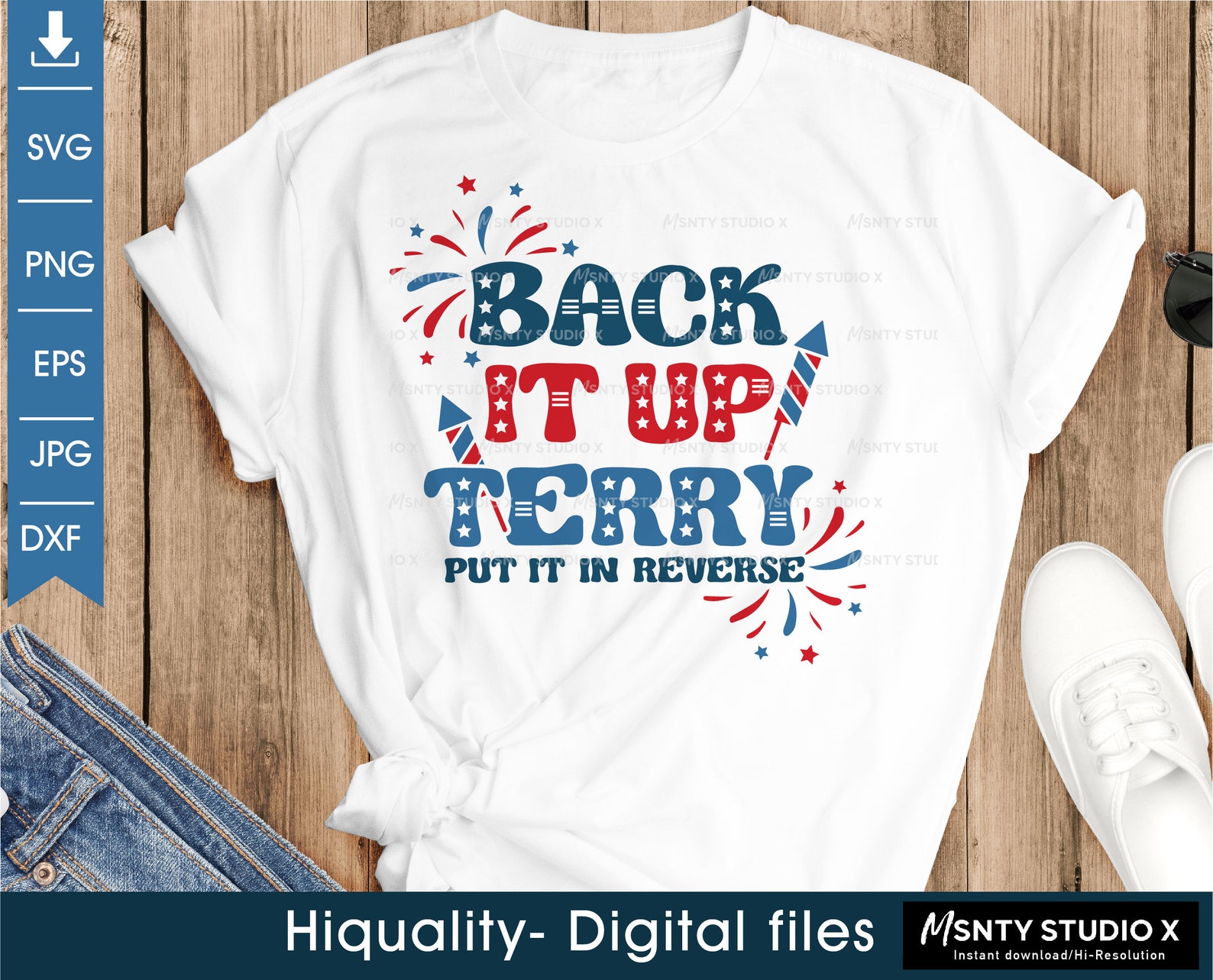 Back It up Terry SVG Put It in Reverse Svg 4th of July Svg - Etsy