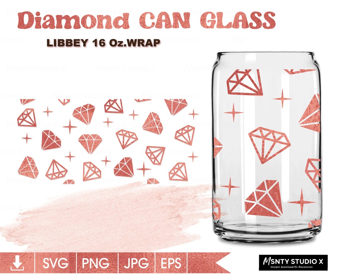 Full Wrap Diamonds Wrap Svg, Diamonds Can Glass Wrap,bride Babe Svg ...