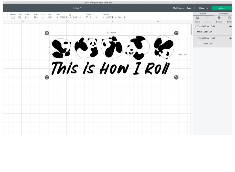 This is How I Roll Panda SVG ,cut File ,panda Svg, Cute Rolling Panda ...