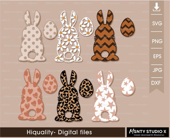 Easter SVG bunny SVG easter Clip Art instant Download | Etsy