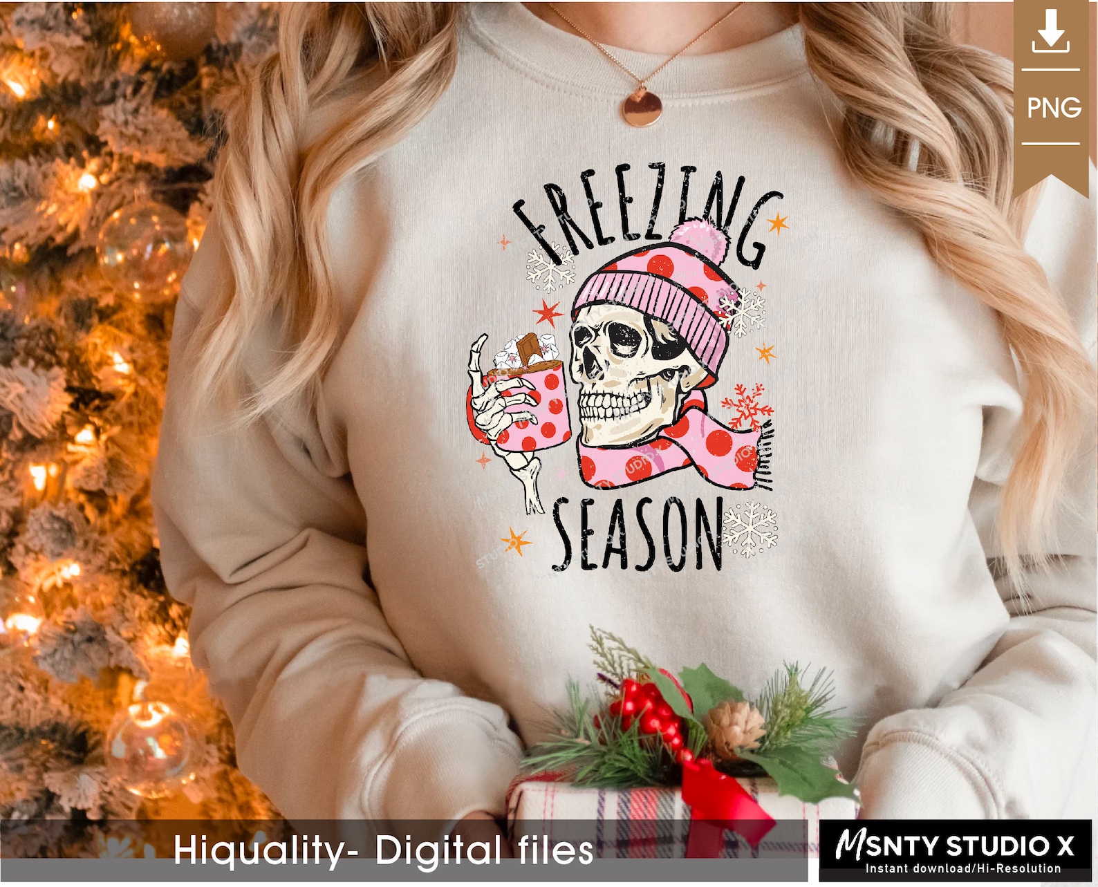 Freezing Season Png PNG Skull PNG Skellie Winter Png - Etsy