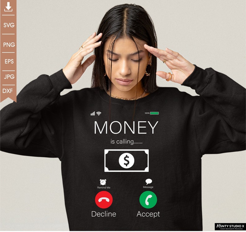 Money is Calling Svg incoming Call Money SVG Funny T-shirt - Etsy