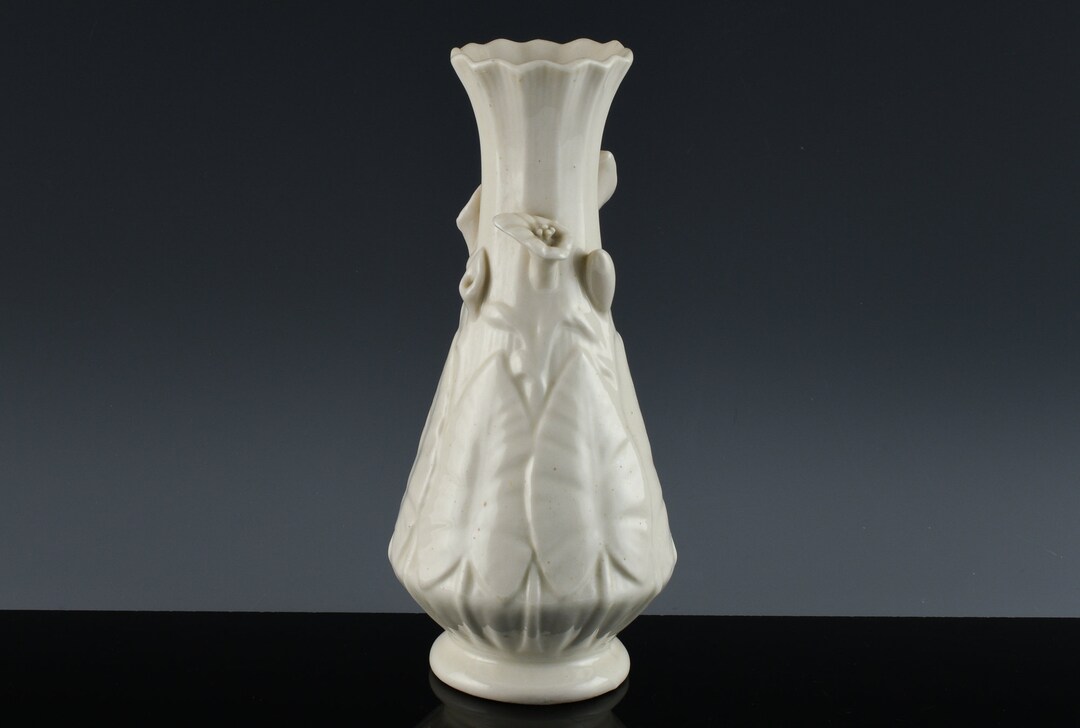Rare Antique Belleek 3rd Black Mark Calla Lily Nile Applied Porcelain ...