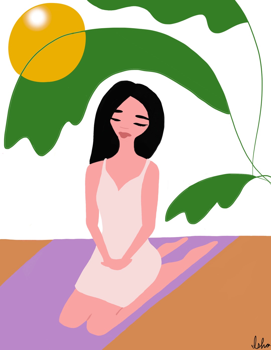 Contemplation Art Print Illustration, Wall Art - Etsy