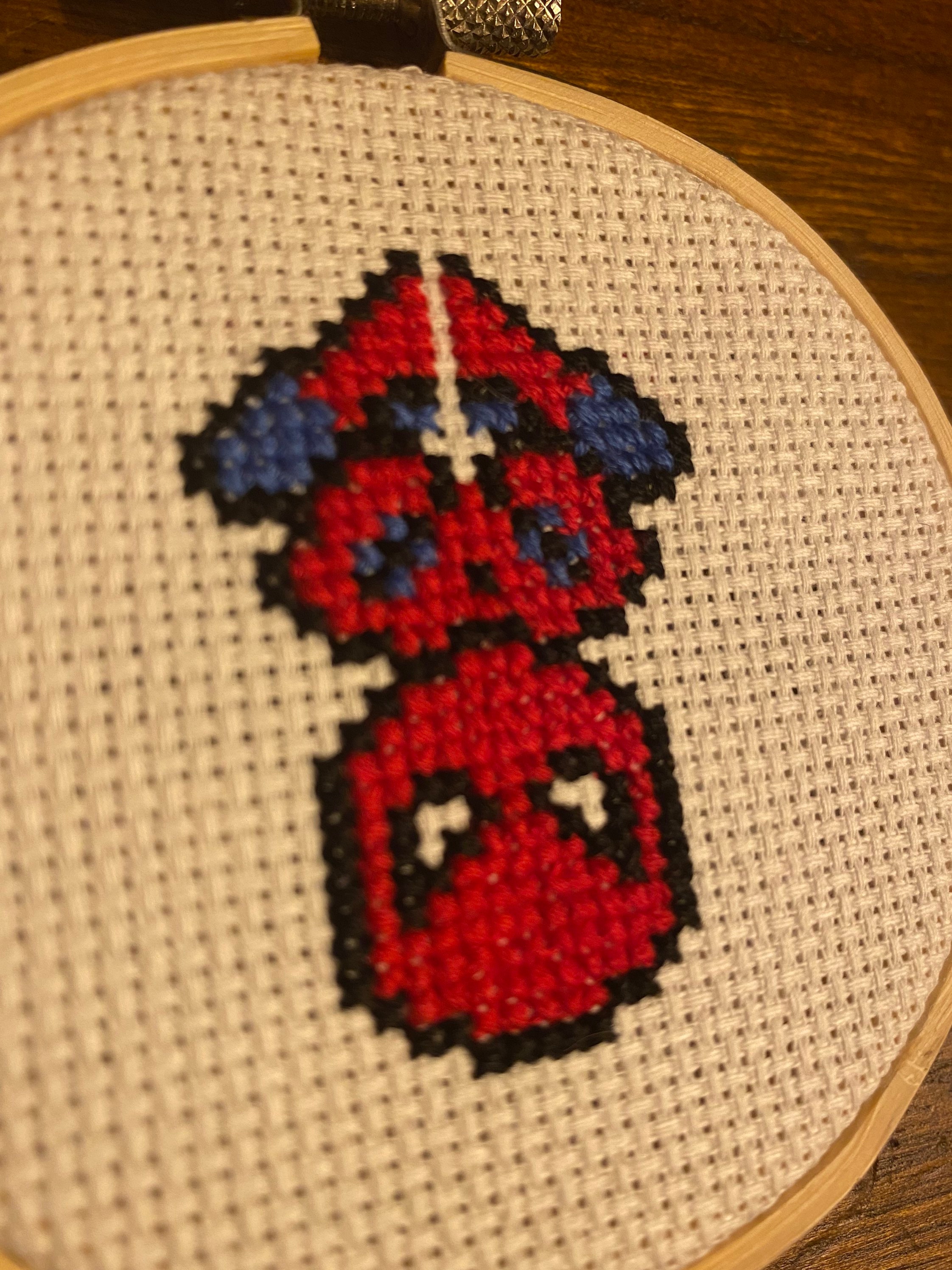Punto de cruz enmarcado de Spider-Man - Etsy México