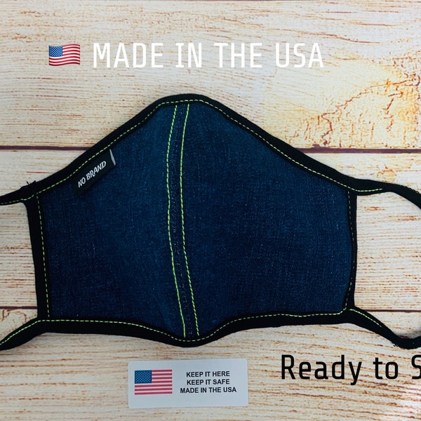 Denim Face Mask - Etsy