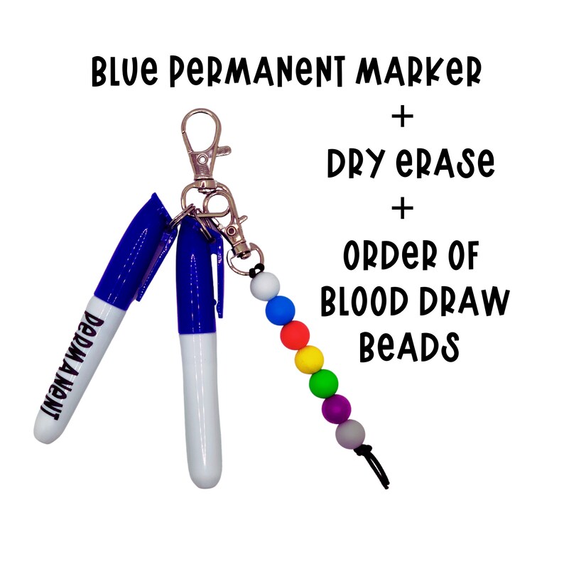 Nurse Marker Set, Blood Draw Order Beads, RN Gift - Etsy