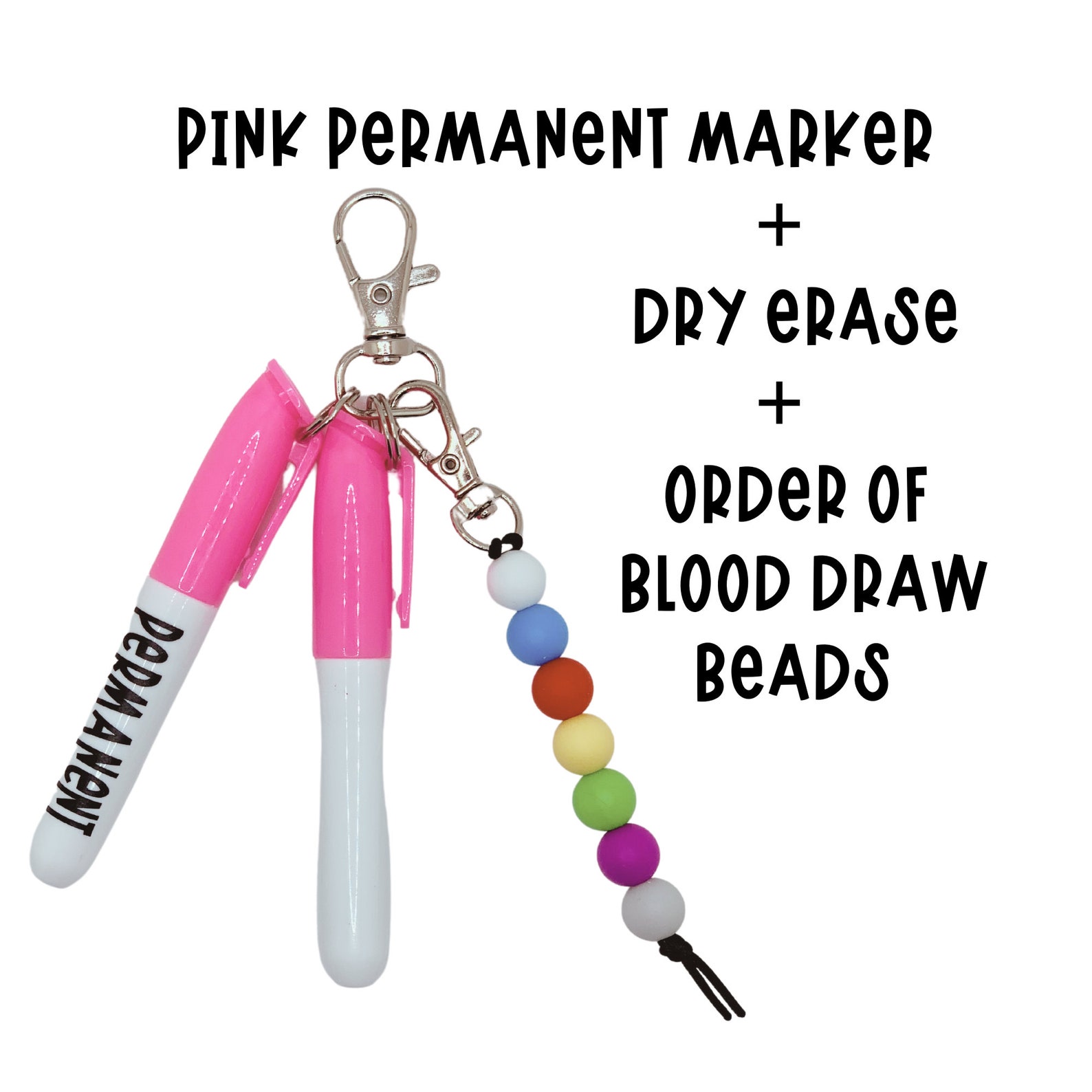Nurse Marker Set, Blood Draw Order Beads, RN Gift - Etsy
