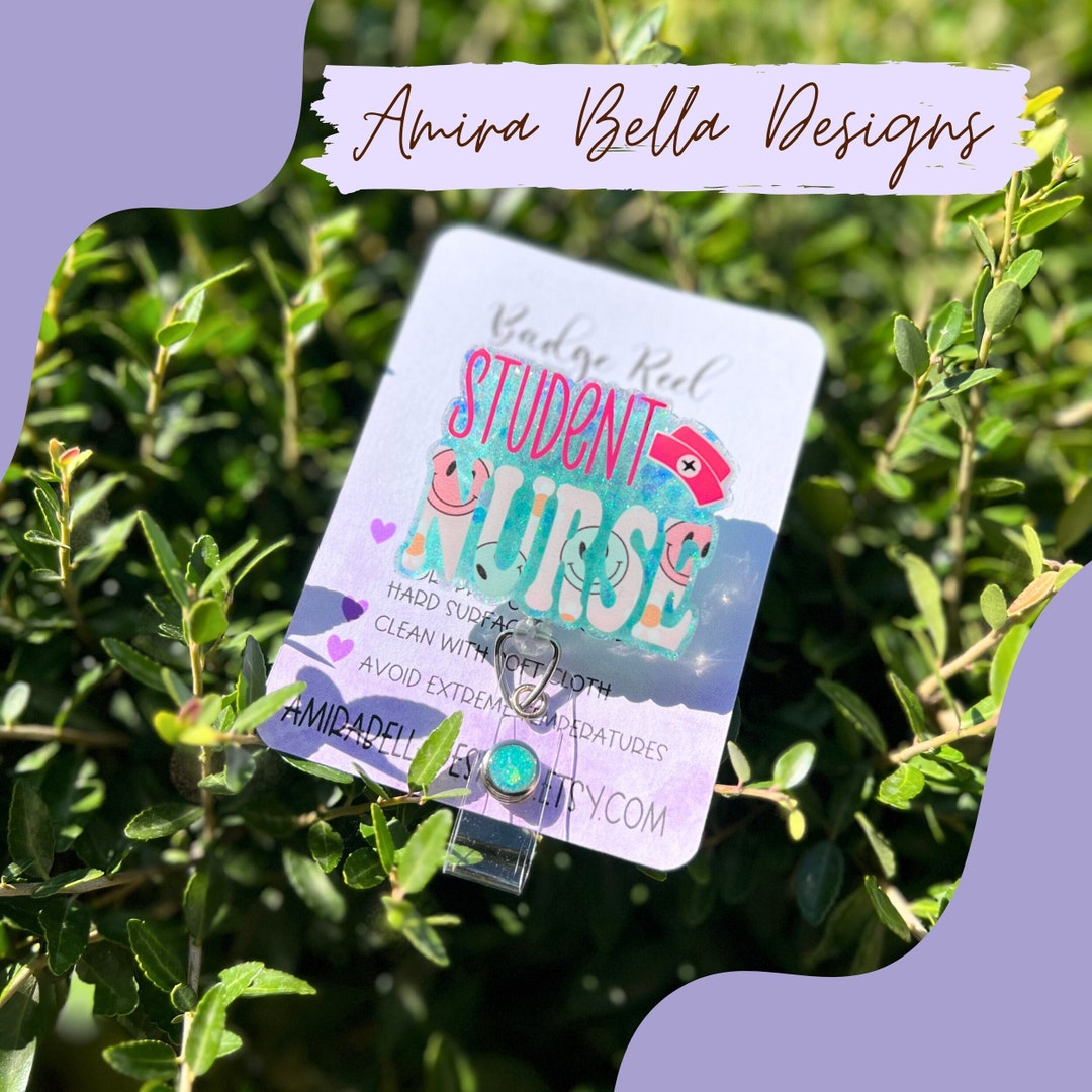 Nursing Student Badge Reel, Nurse in Progress Badge Reel, Student Nurse ...