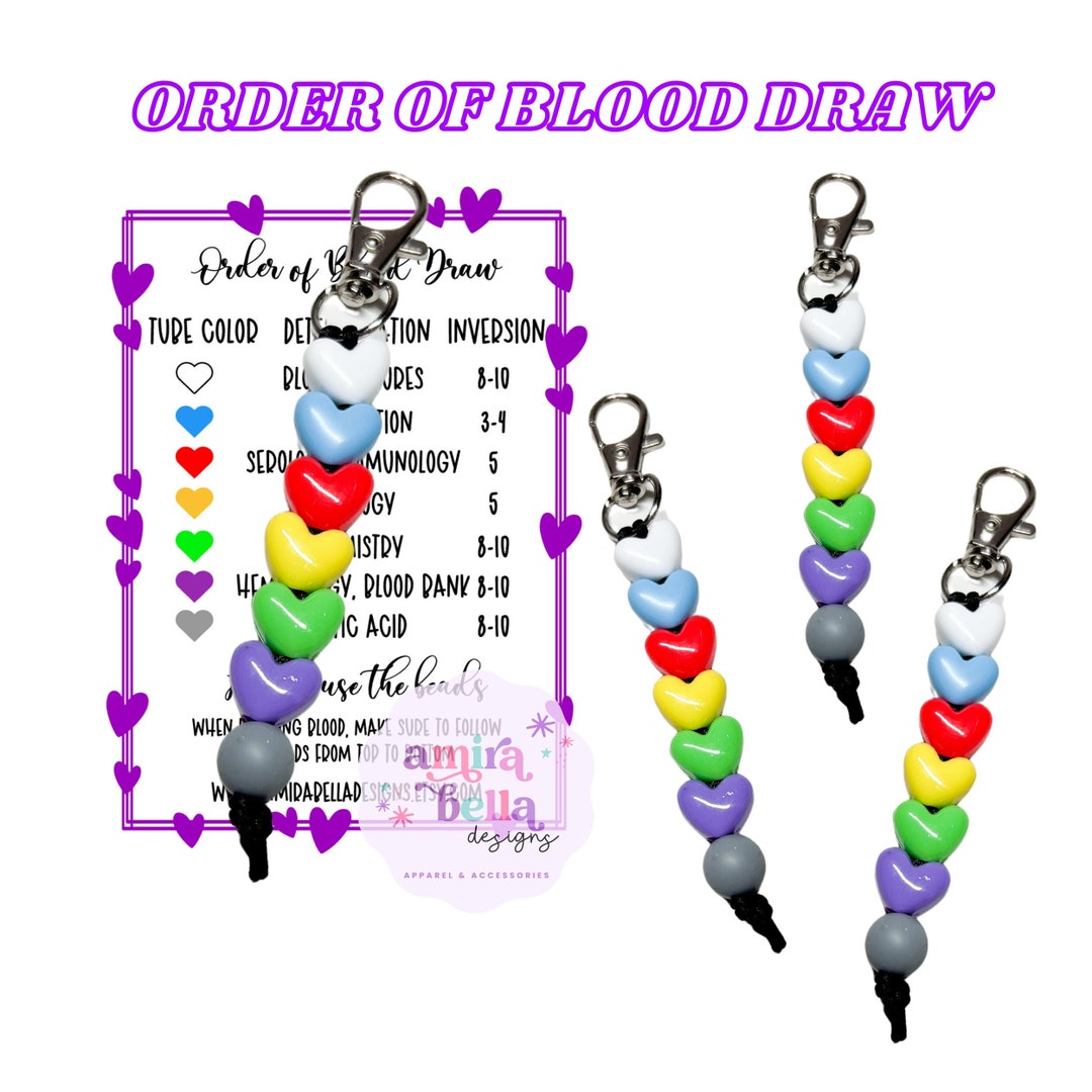Order of Blood Draw Beads, Clip on Badge Reel Accessory Resource for ...