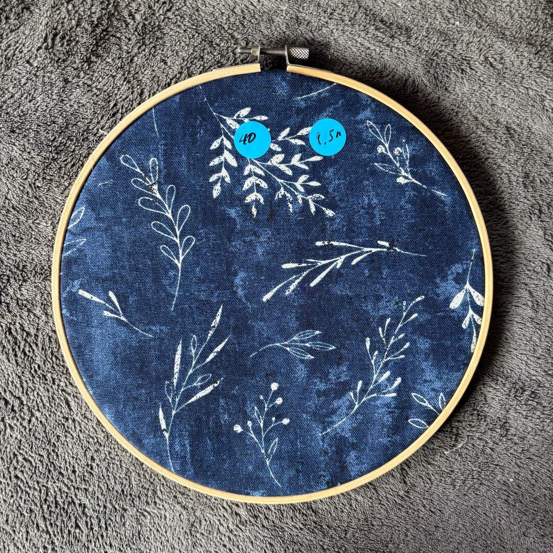 Blue Leaves Pin Hoop Pin Display Empty Embroidery Hoop - Etsy