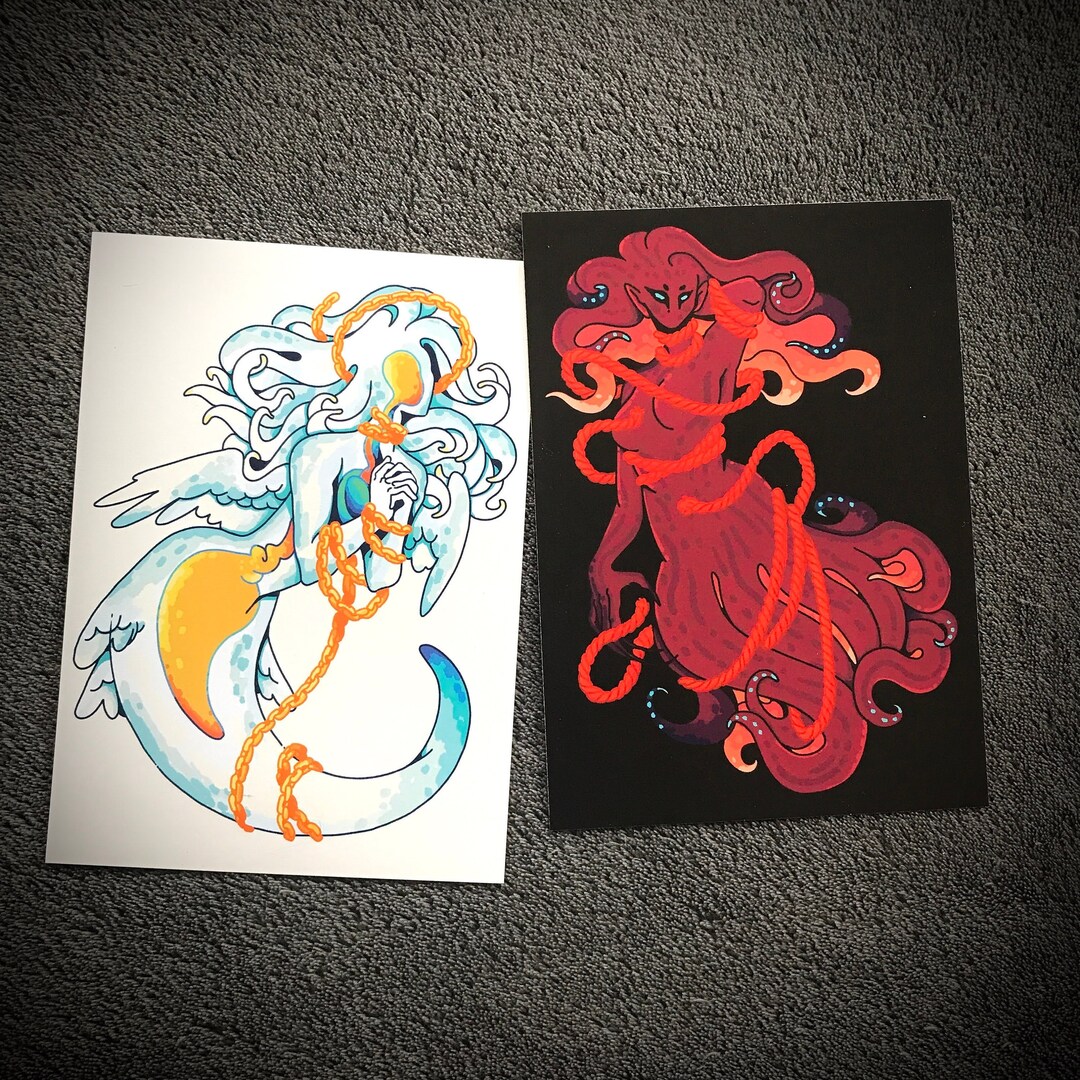 Mermay 2022 Sea Angel and Vampire Squid Mermaids 5 X 7 Art Prints - Etsy