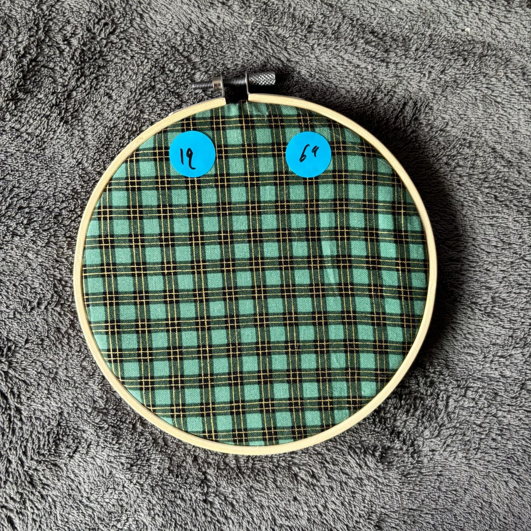 Green Plaid Pin Hoop - Pin Display Empty Embroidery Hoop - Etsy