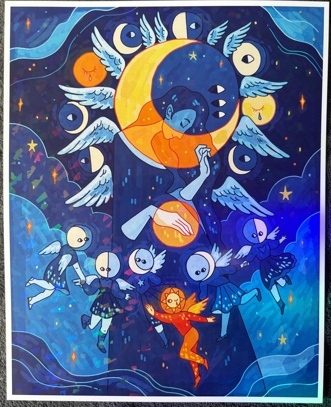 Moon Cycle - Holographic 8 X 10 Art Print - Etsy