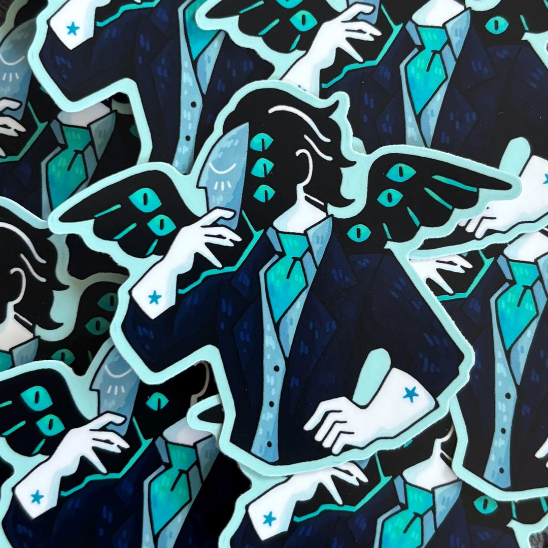 Oriented Aroace Angel Sticker - Etsy