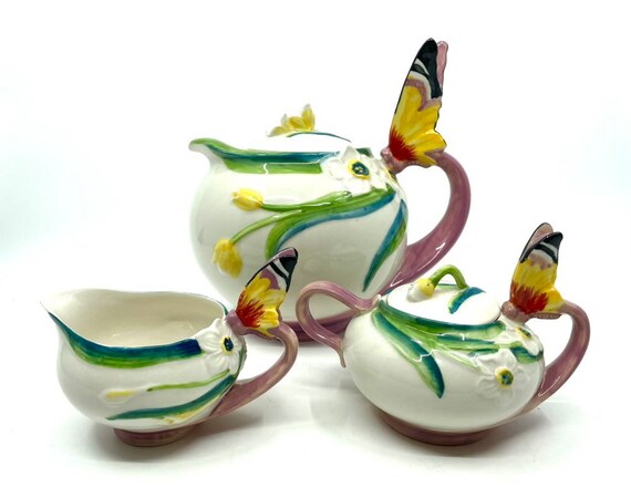 Bombay Company Whimsical Butterfly Teaset - Etsy
