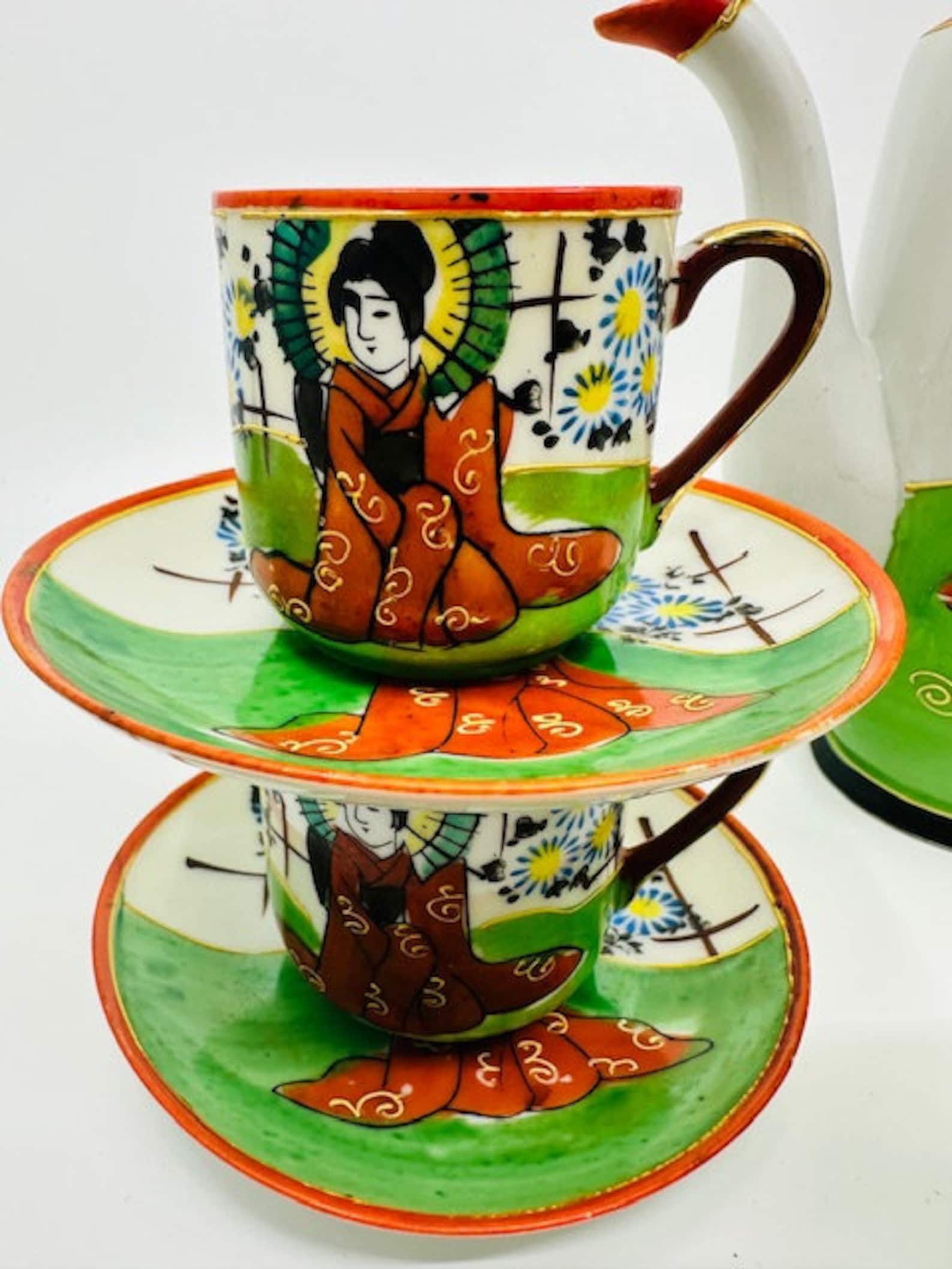 Genuine Samurai China Hand Painted Made in Japan Tea Set - Etsy Canada