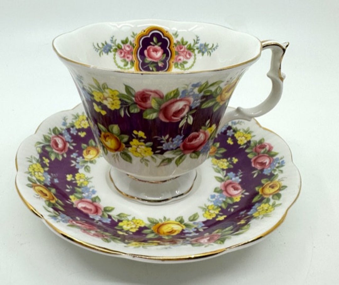 Royal Albert Garland Series Radiance Teacup and Saucer - Etsy