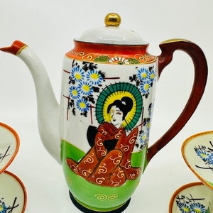 Genuine Samurai China Hand Painted Made in Japan Tea Set - Etsy Canada