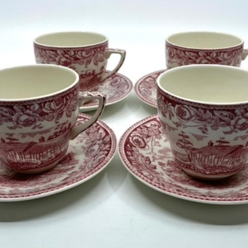 Red Transfer Ware - Etsy