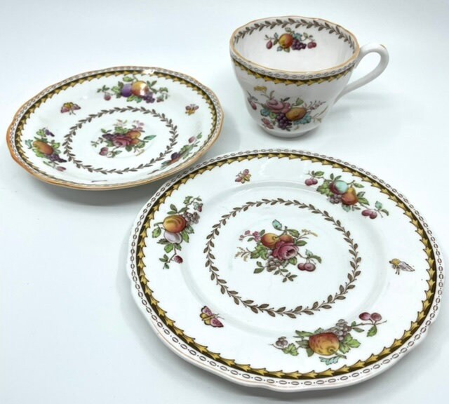 Spode Rockingham Trio Teacup Saucer and Side Plate - Etsy UK