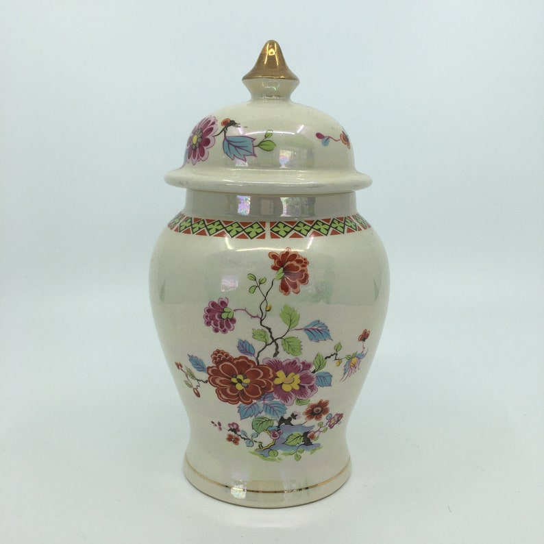 Vintage Sadler Urn With Floral Print - Etsy