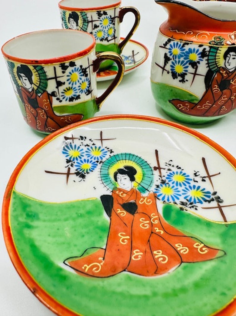 Genuine Samurai China Hand Painted Made in Japan Tea Set - Etsy Canada