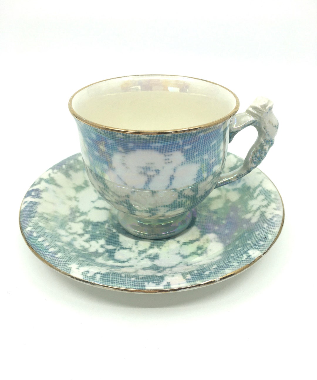Royal Winton Rose Brocade Blue Teacup - Etsy