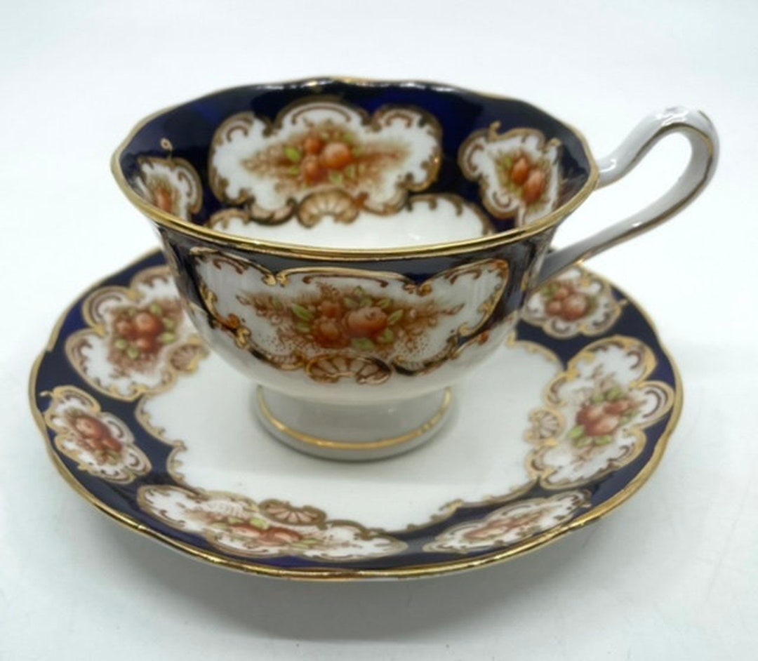 Royal Albert Crown China Heirloom Teacup and Saucer - Etsy