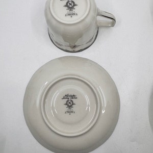 Set of Six Ivory China by Noritake ‘traviata’ Teacups and Saucers (2482 ...
