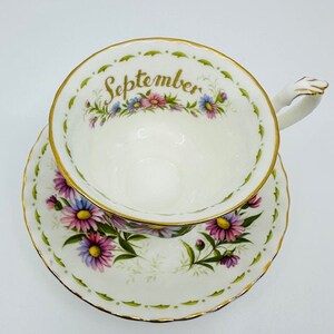 Royal Albert Flower of the Month Series September Teacup and Saucer - Etsy