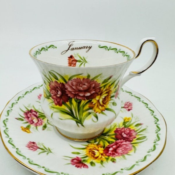 January Tea Cup - Etsy