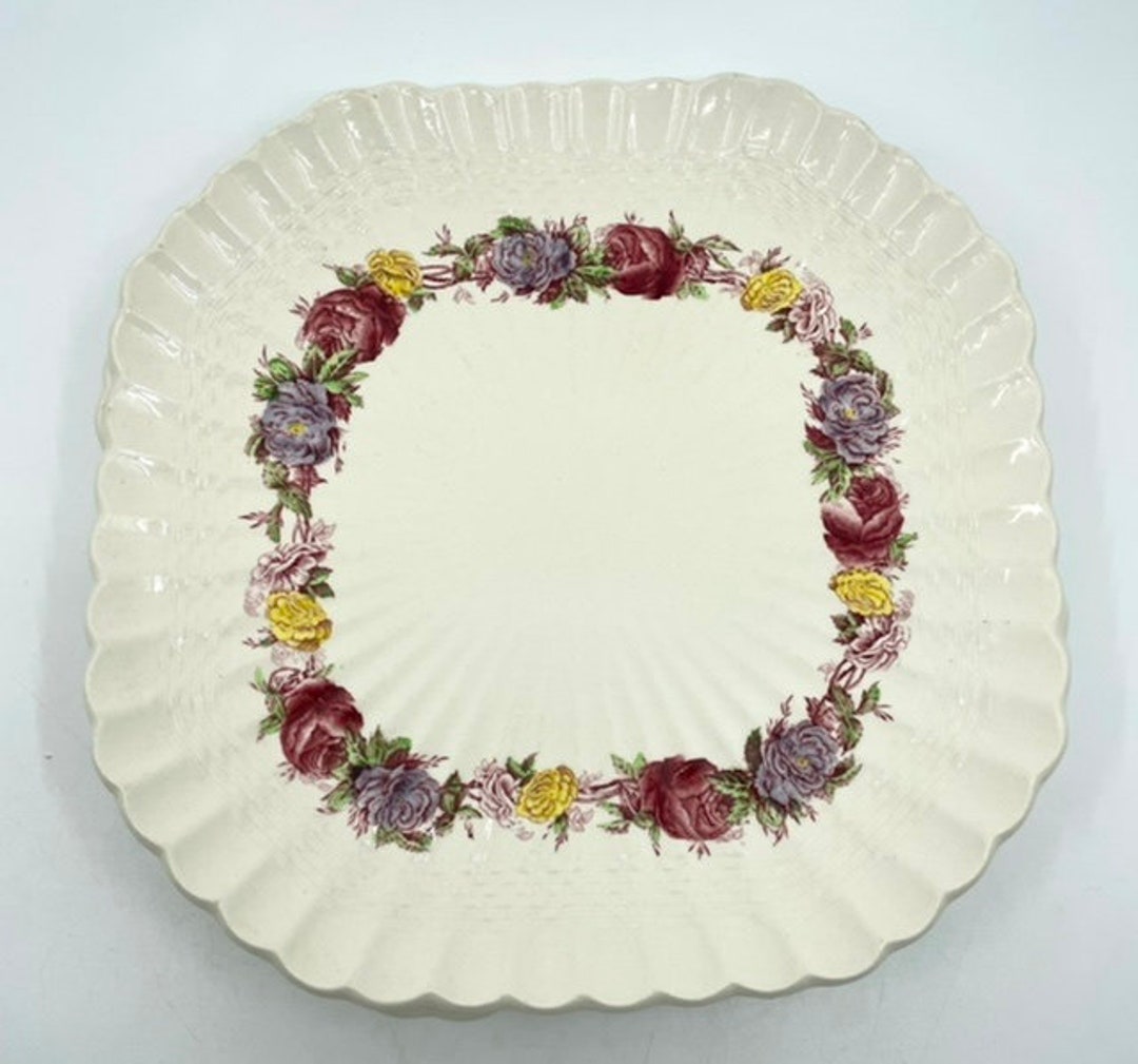 Spode Rose Briar Set of Five Square Dinner Plates - Etsy