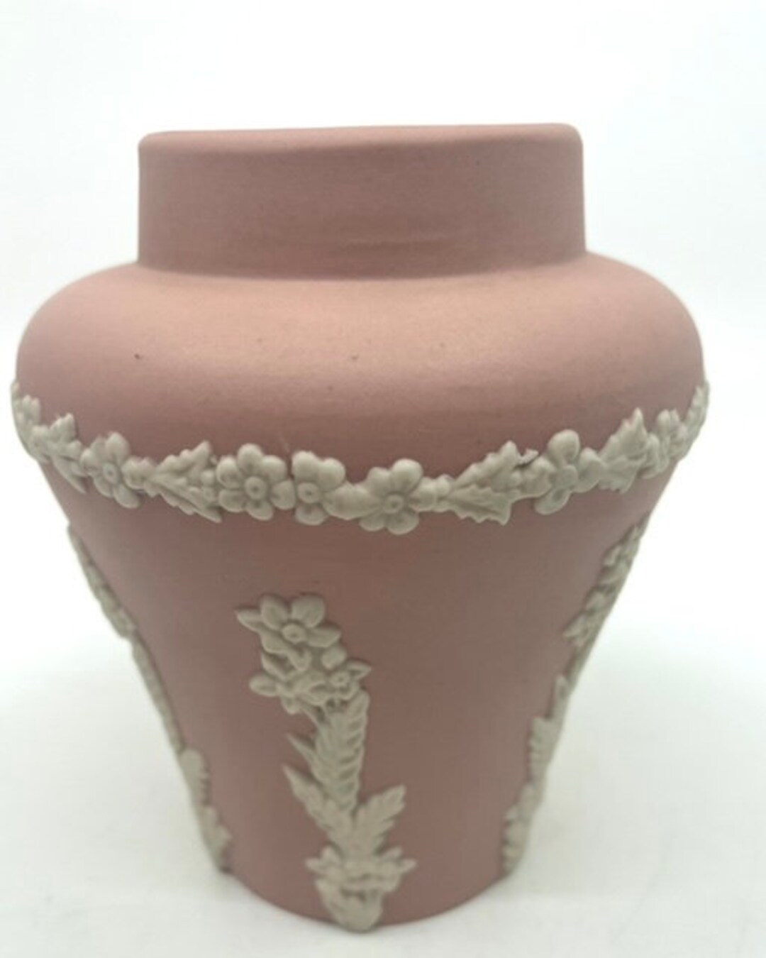 Ecanada Pottery Pink Jasperware Vase - Etsy