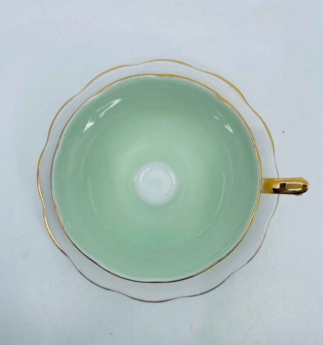 Royal Standard Wild Rose Tea Cup With Pastel Green Interior - Etsy